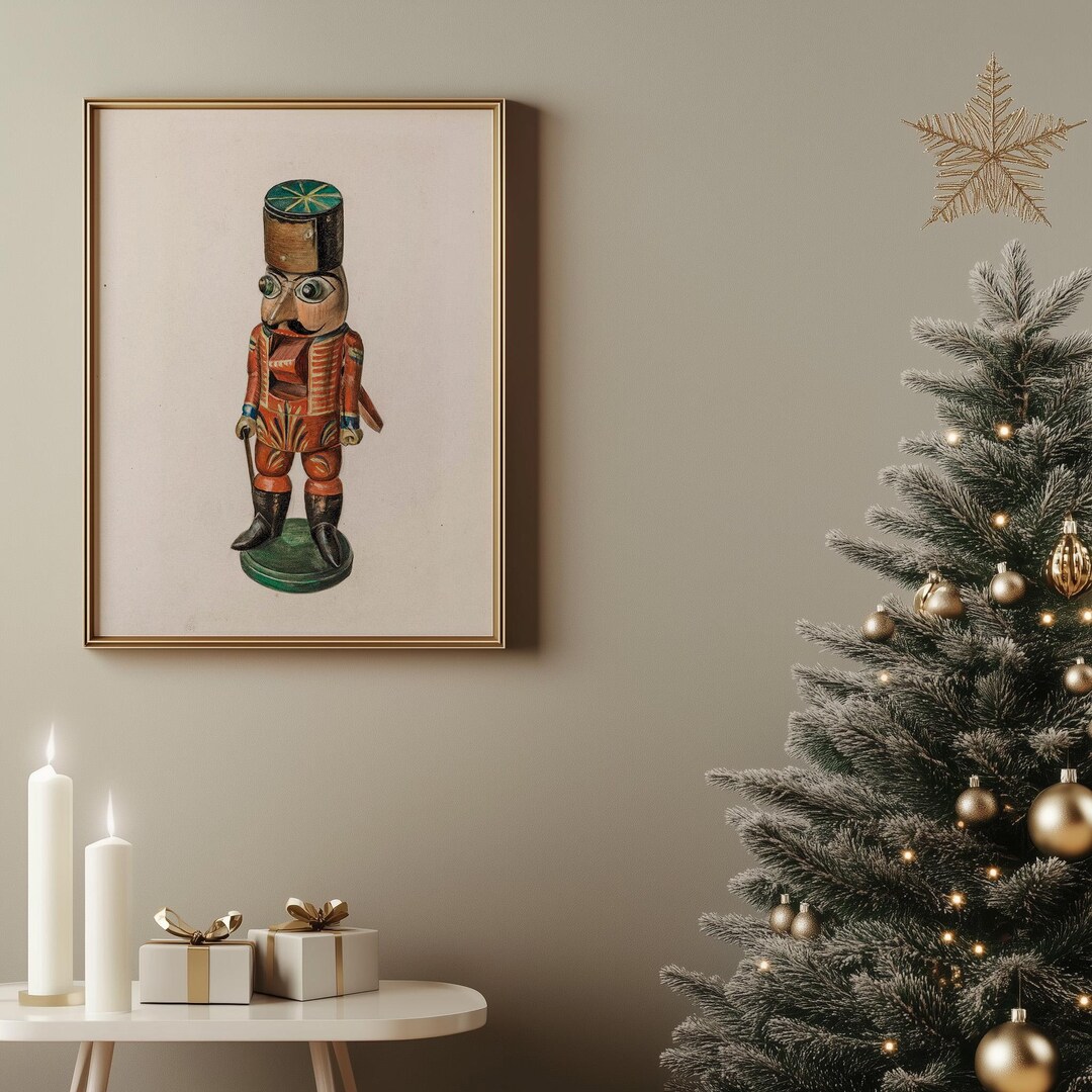Vintage Christmas Nutcracker Wall Art Traditional Christmas Nutcracker ...