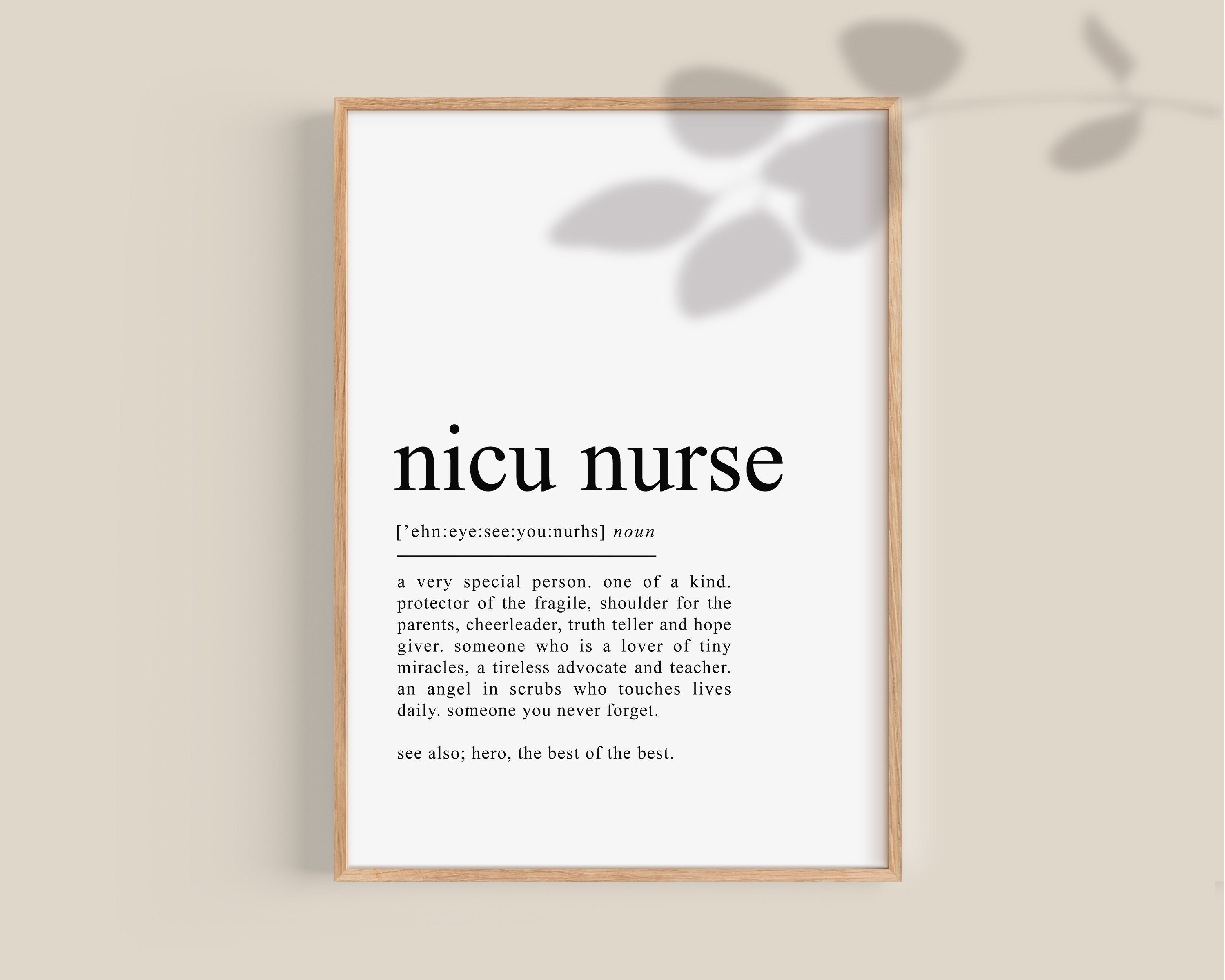 NICU Nurse Definition Print Neonatal Icu Nurse Gift ICU - Etsy Hong Kong