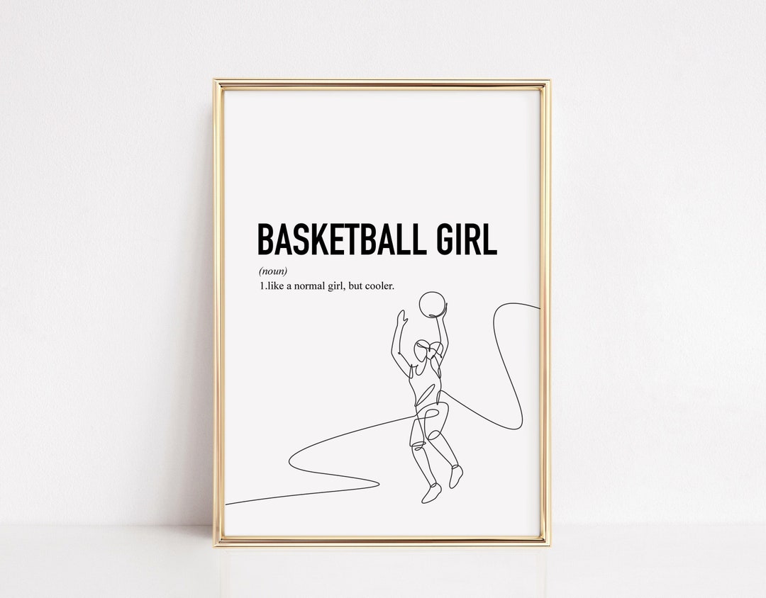 Basketball Gifts for Girls, Basketball Poster, Basketball Art Print ...