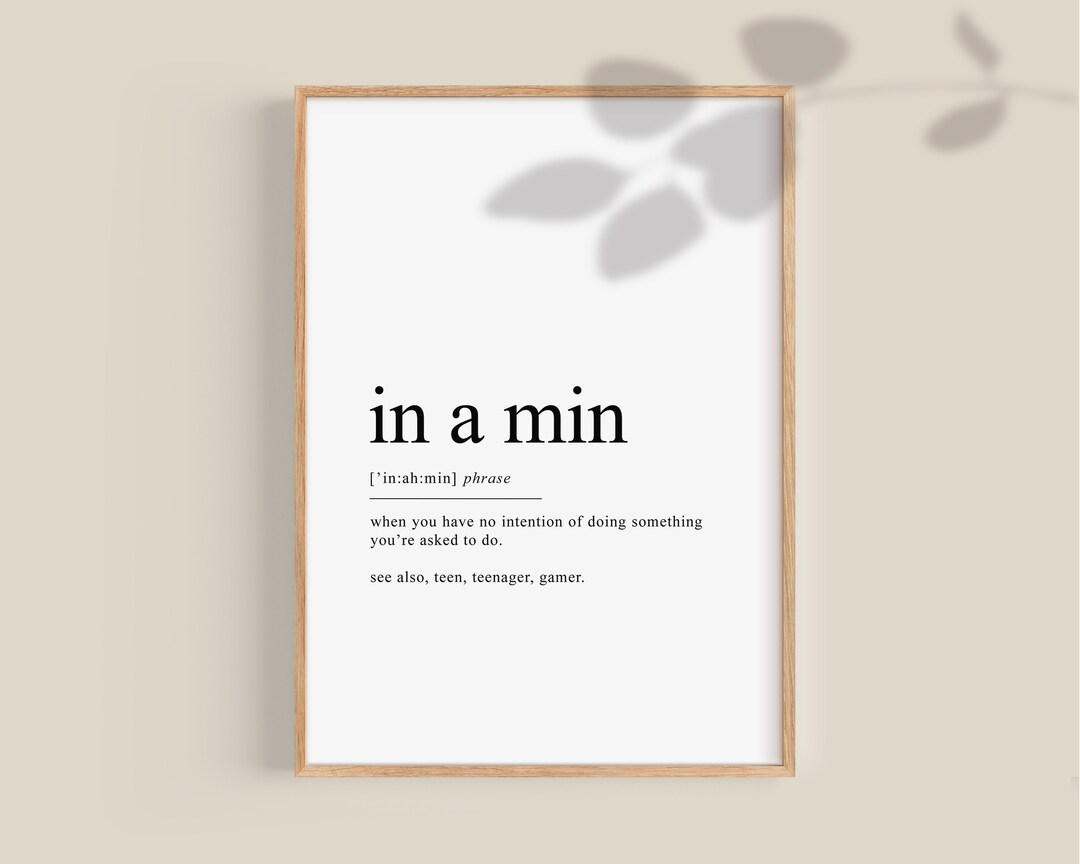 Funny Definition Print, Fun Teen Wall Decor, Kids Room Decor, Girl Wall ...