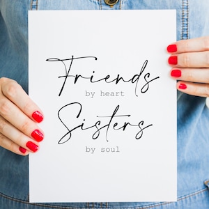Soul Sisters Gift, Soul Sister Quote, Best Friend Print, Bestie Poster ...