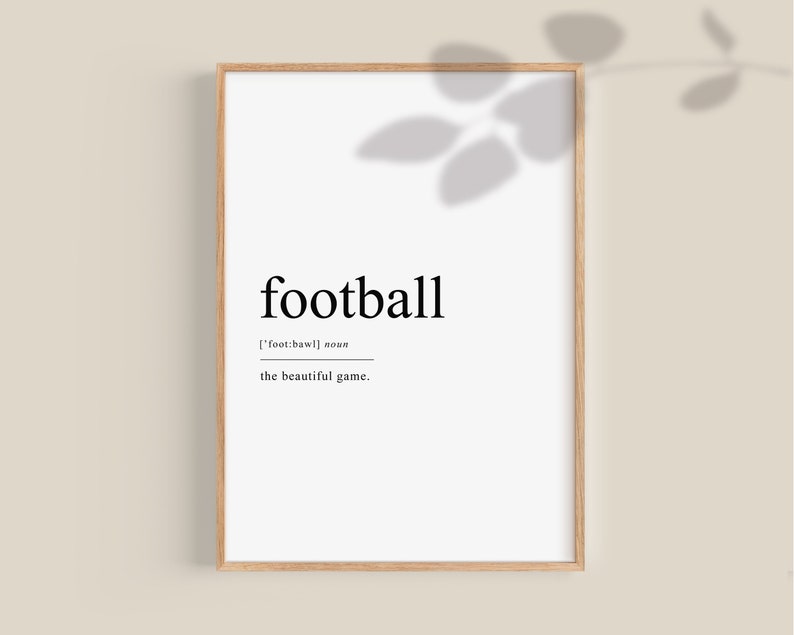 Football Gift Football Definition Prints Football Poster - Etsy