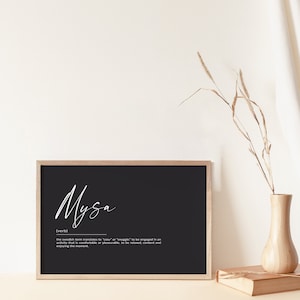 Mysa Print, Mysa Definition Poster, Mysa Gift, Mysa Sign, Scandi Print ...