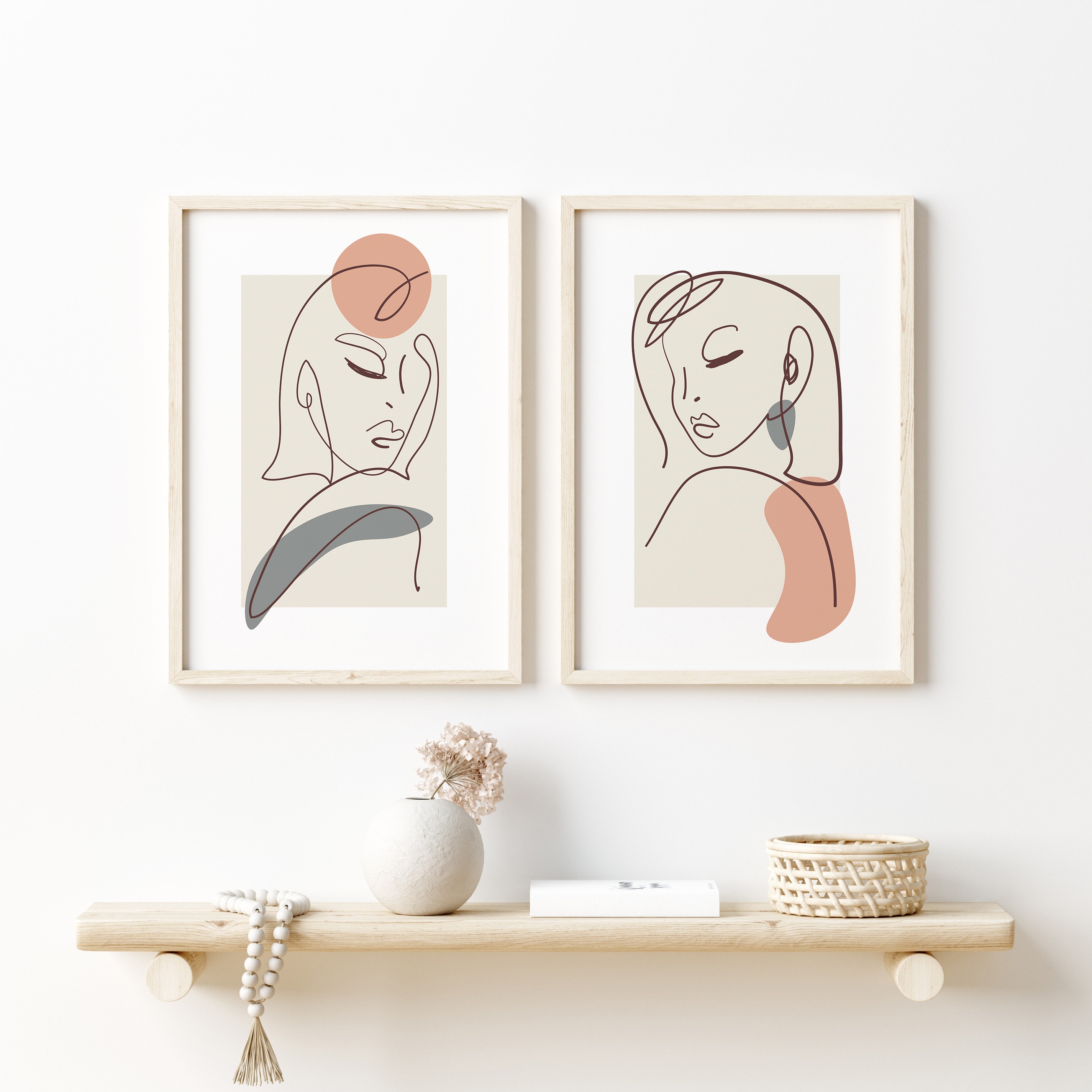 Female Line Art Woman Line Drawing One Line Drawing Modern | Etsy