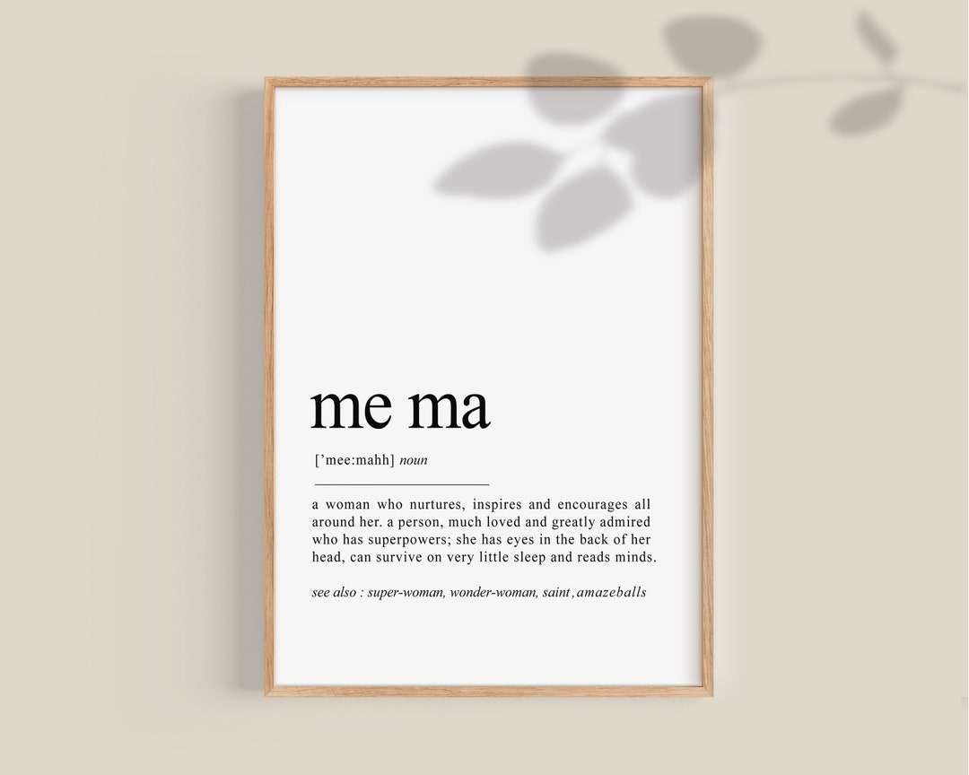 Funny Irish Prints Me Ma Definition Irish Mammy Gift - Etsy