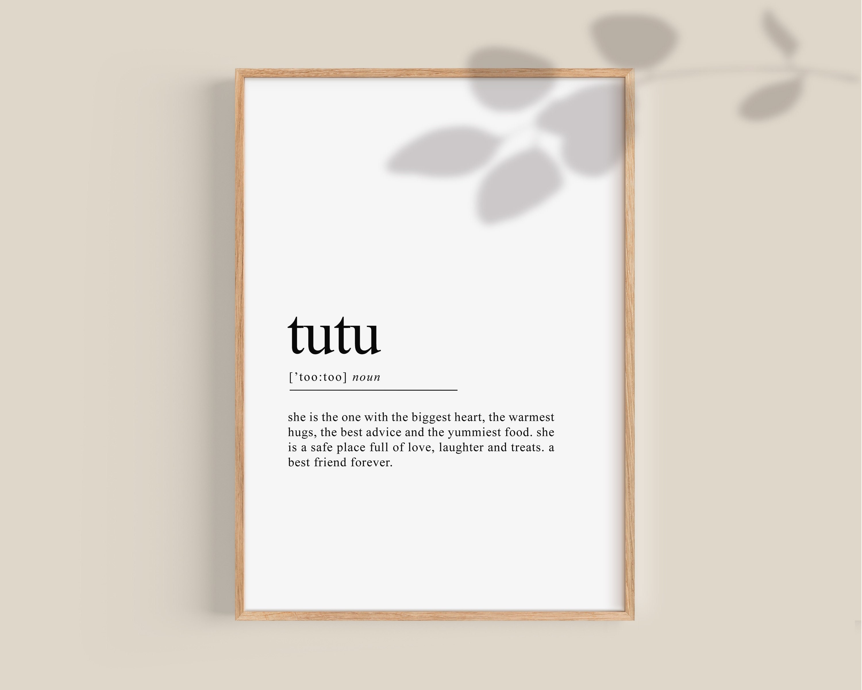 Tutu Gift Tutu Definition Print Hawaiian Grandmother Gift - Etsy
