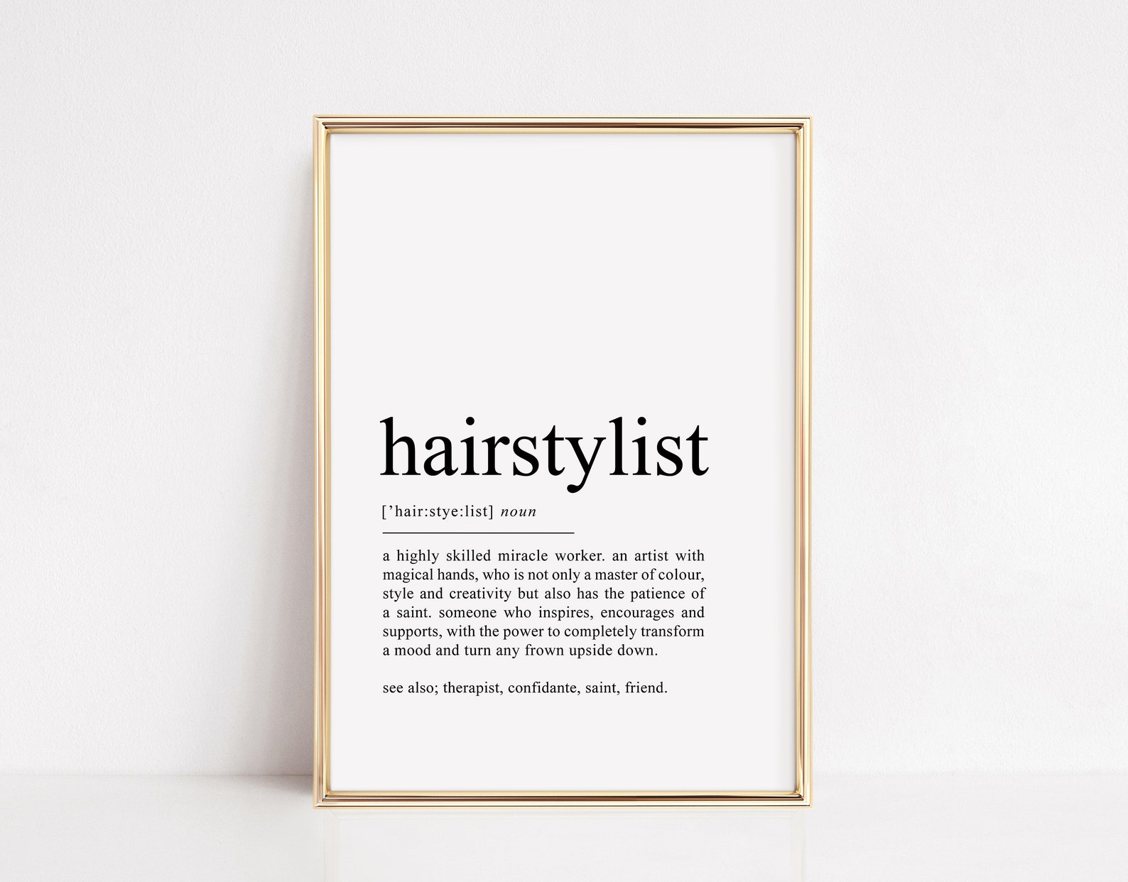 Hairstylist Definition Print, Hairstylist Gift, Hair Stylist Gifts for ...