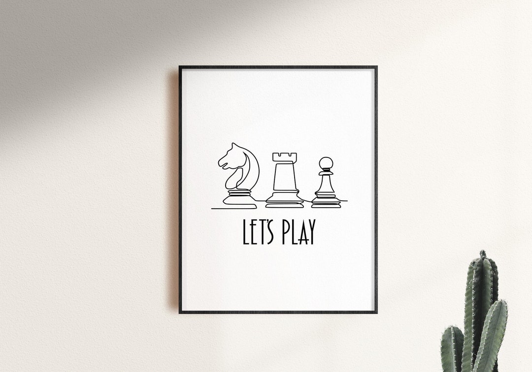 Chess Decor, Chess Poster, Chess Print, Chess Art, Chess Gift, Chess ...