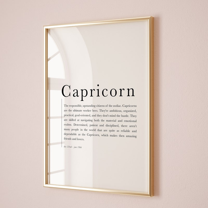 Capricorn Print - Etsy Canada