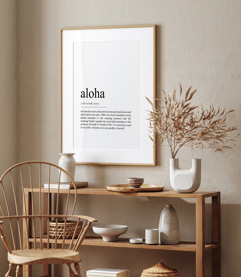 Ohana Print Aloha Print. Set of 4 Hawaiian Posters Ohana - Etsy