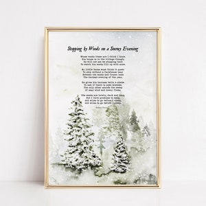 Stopping by Woods on a Snowy Evening, Robert Frost Poem, Christmas ...