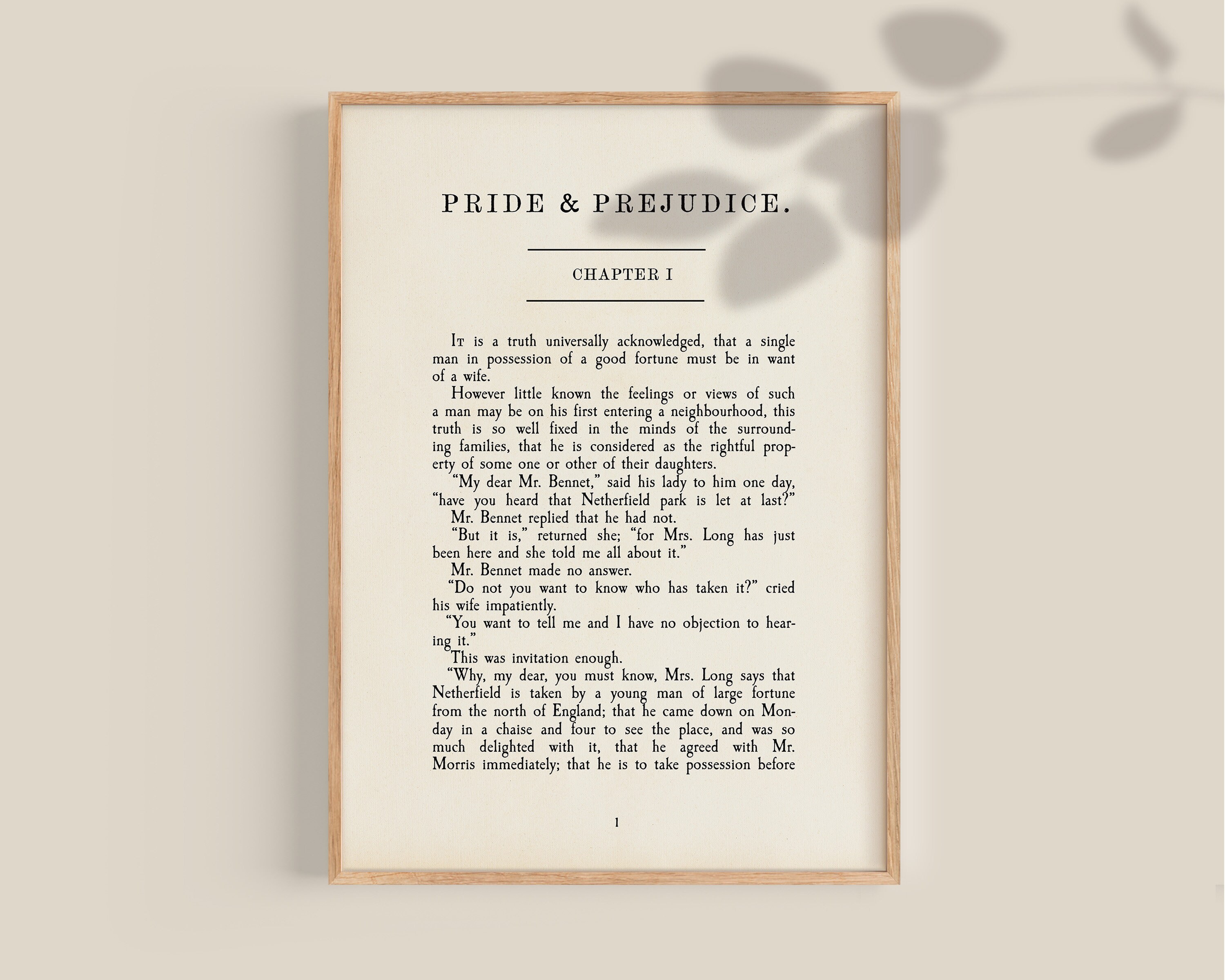 Pride and Prejudice Print Jane Austen Quote Jane Austen | Etsy