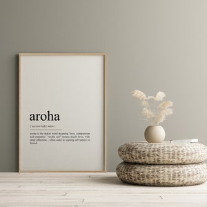Māori Prints Aroha Definition Print Maori Poster New Zealand - Etsy ...