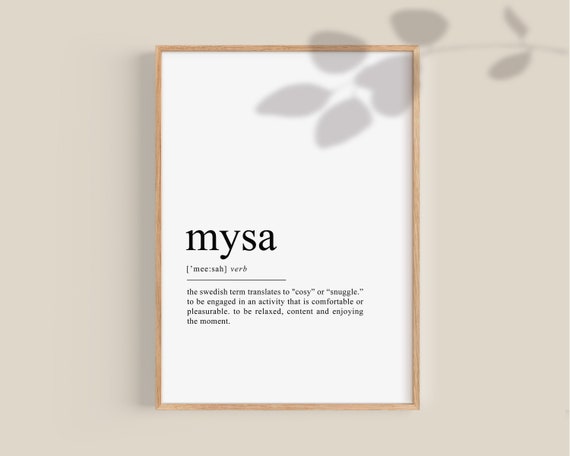 Mysa Print Mysa Definition Poster Mysa Gift Mysa Sign | Etsy
