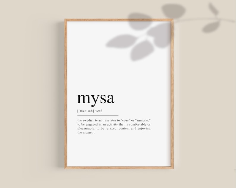 Mysa Print Mysa Definition Poster Mysa Gift Mysa Sign | Etsy