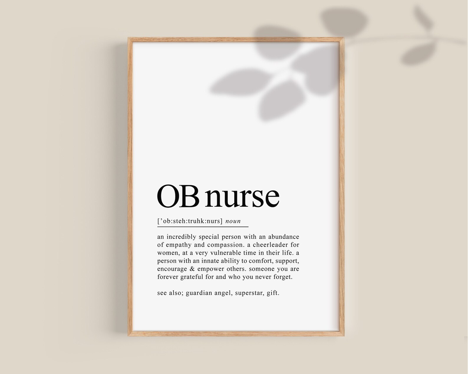 OB Nurse Definition Print Obstetrics Nurse Gift Labor and - Etsy
