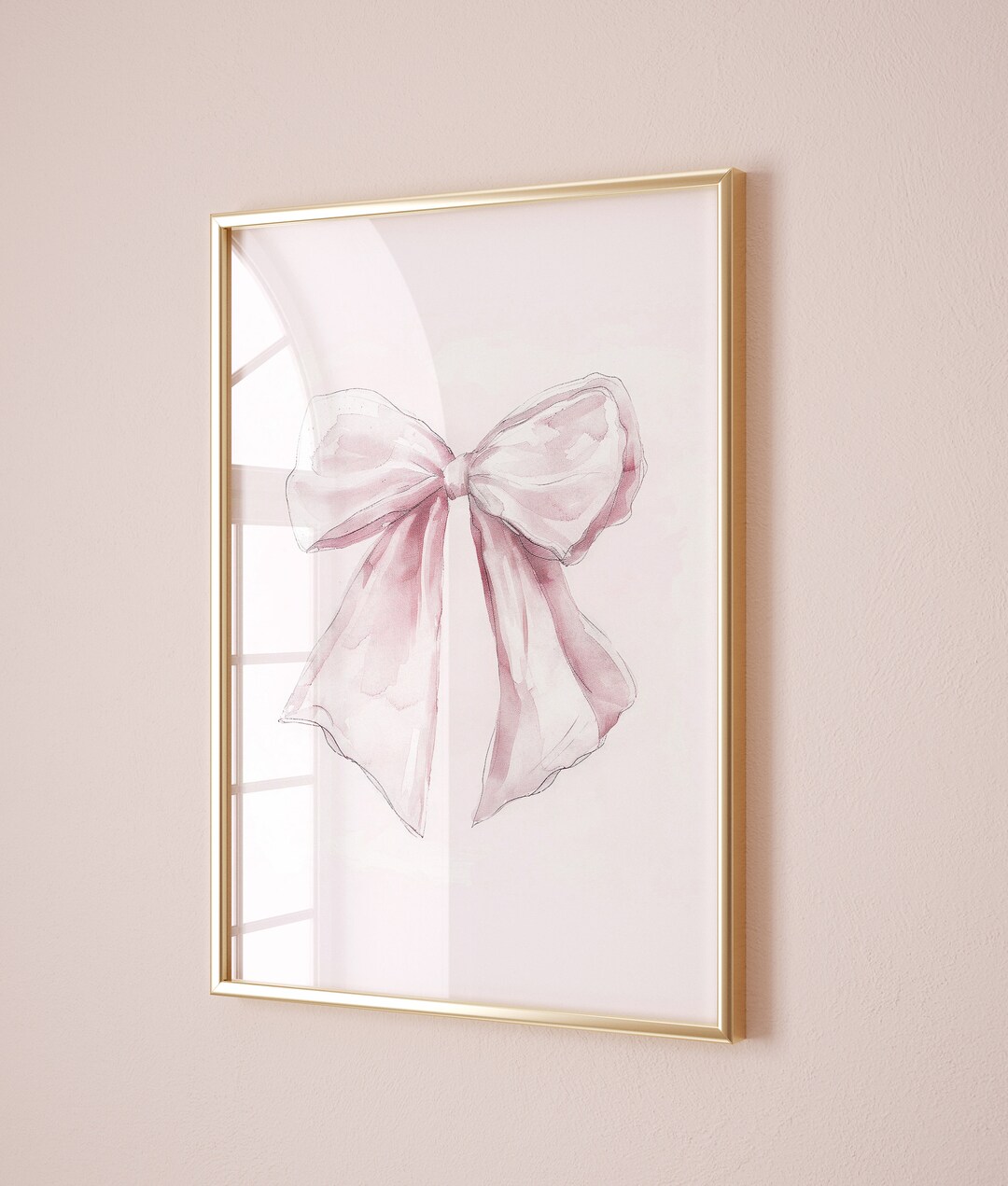 Pink Bow Nursery Pink Print Preppy Coquette Aesthetic Poster Trendy ...