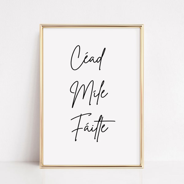 Cead Mile Failte Vertical Sign - Etsy
