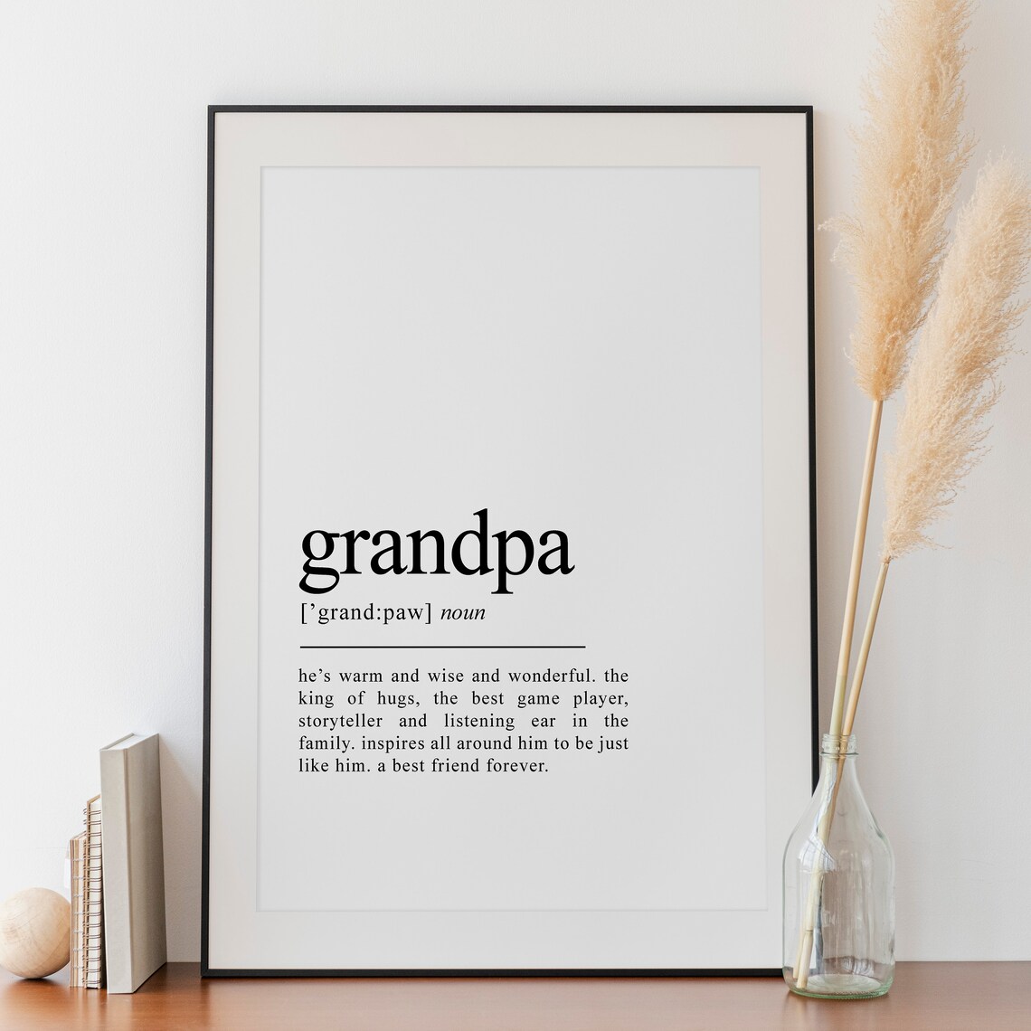 Grandpa Definition Print Grandpa Gift Gifts for Grandpa - Etsy