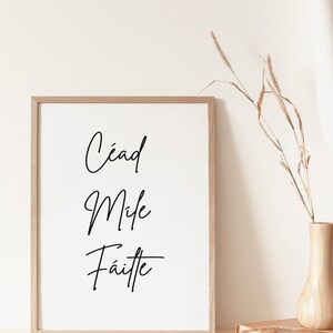 Cead Mile Failte Print, Céad Míle Fáilte Sign, Irish Wall Art, Ireland ...