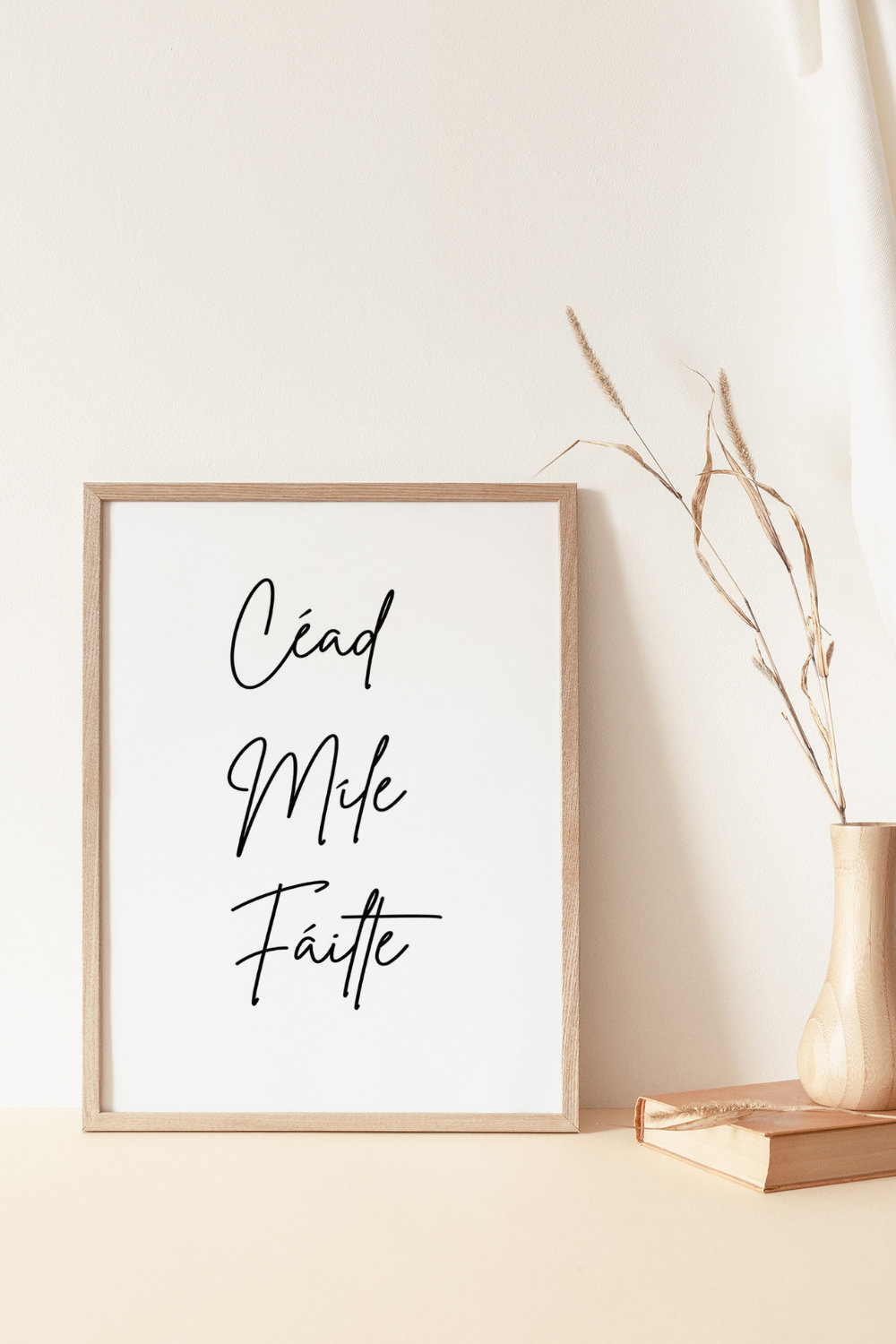 Céad Míle Fáilte Print Céad Míle Fáilte Sign Irish Wall Art | Etsy
