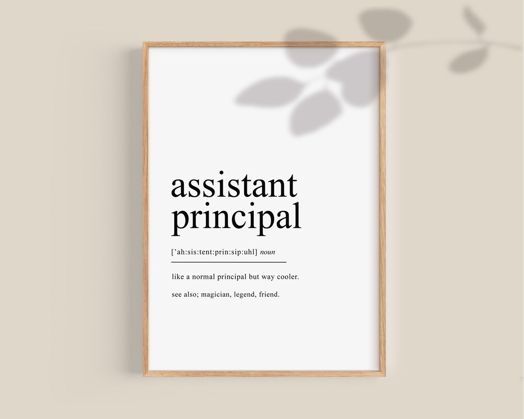 Assistant Principal Definition Print, Assistant Principal Gift, Gift ...