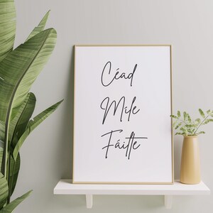 Cead Mile Failte Print, Céad Míle Fáilte Sign, Irish Wall Art, Ireland ...