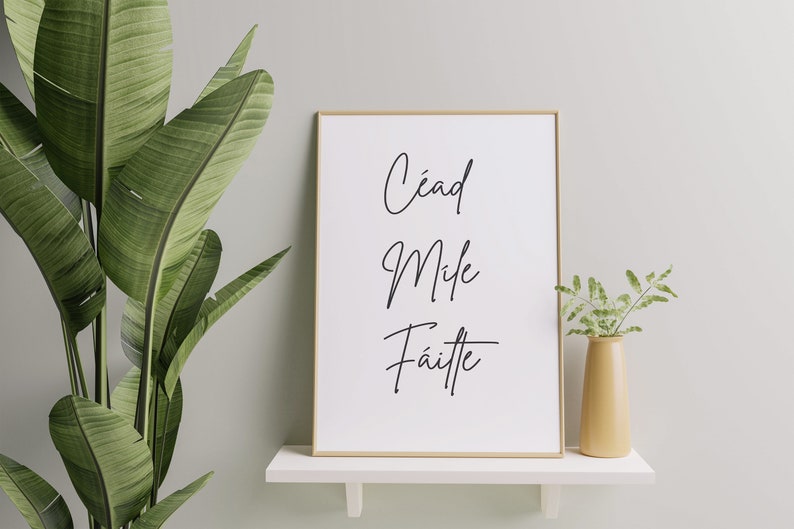 Cead Mile Failte Print Céad Míle Fáilte Sign Irish Wall Art - Etsy
