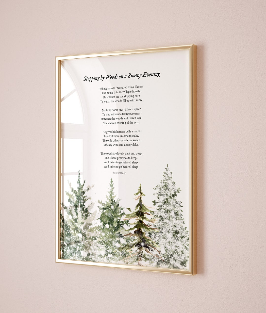 Stopping by Woods on a Snowy Evening, Robert Frost Christmas Poem ...