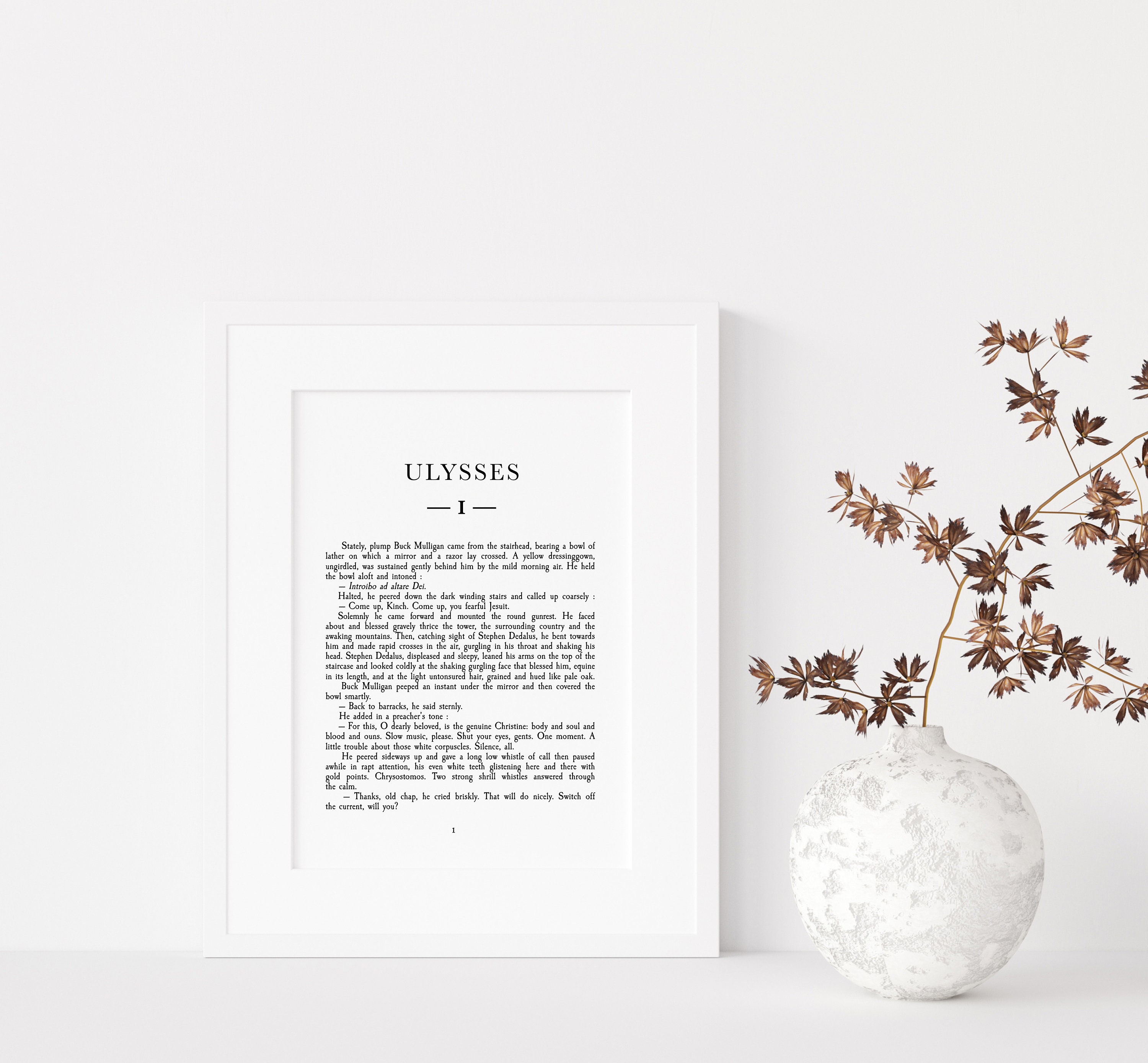 James Joyce Gift Ulysses Wall Art James Joyce Home Decor | Etsy