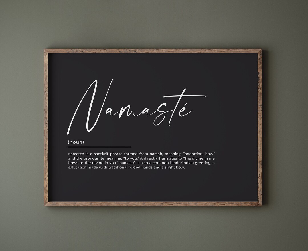 PRINTABLE Namaste Print, Namaste Poster, Yoga Wall Art, Meditate Print ...