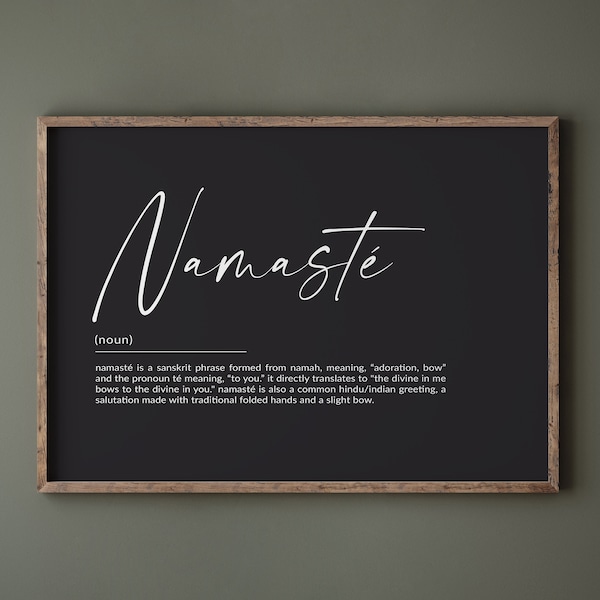 Namaste Poster - Etsy
