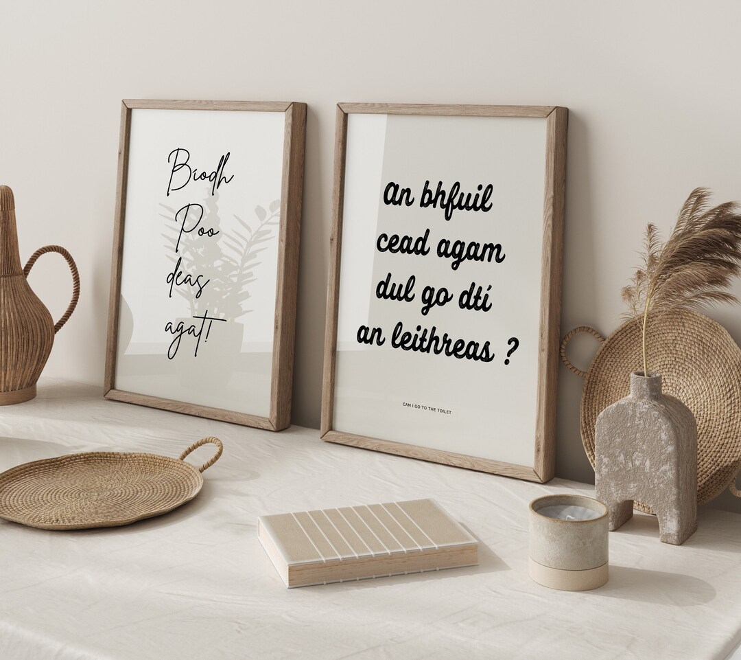 Funny Irish Bathroom Prints Funny Irish Restroom Wall Art - Etsy
