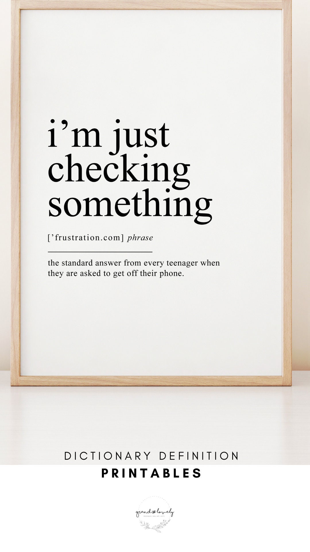 Funny Definition Print Fun Teen Wall Decor Kids Room Decor - Etsy