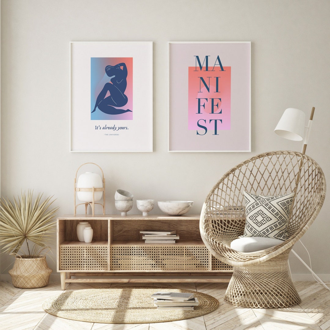 Manifestation Poster Manifest Prints Set of 2 Printables | Affirmation ...