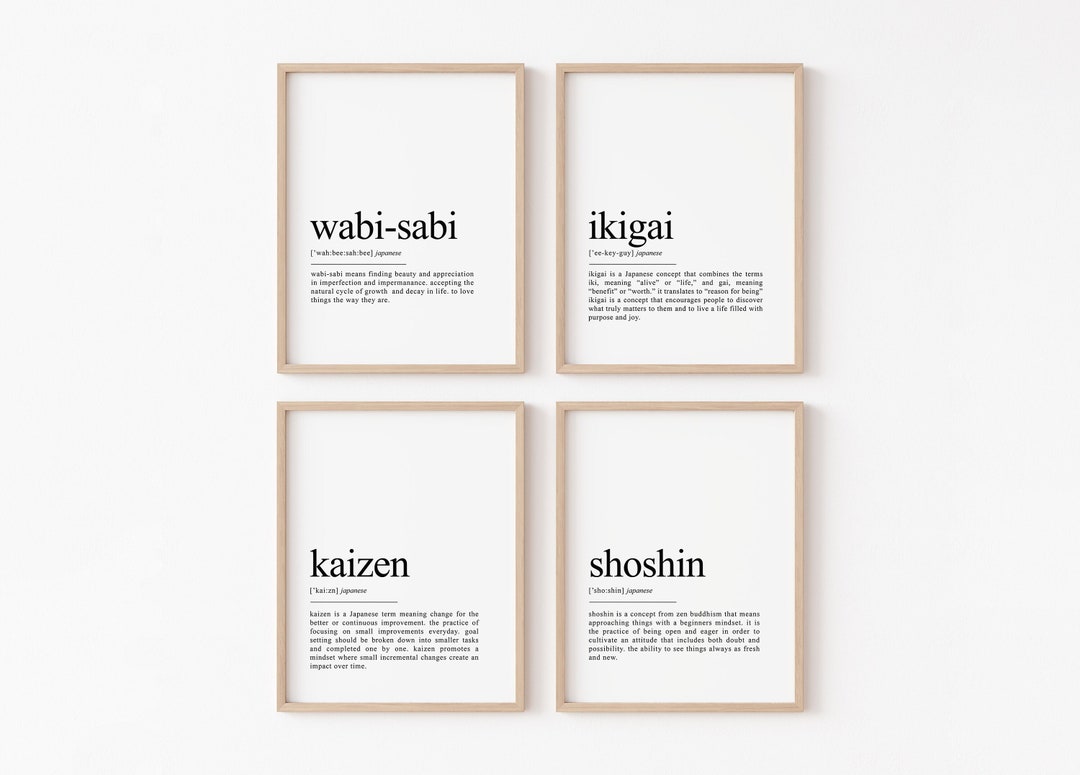 Japanese Definitions Wall Art Set of 8 Classroom Decor Bundle ...