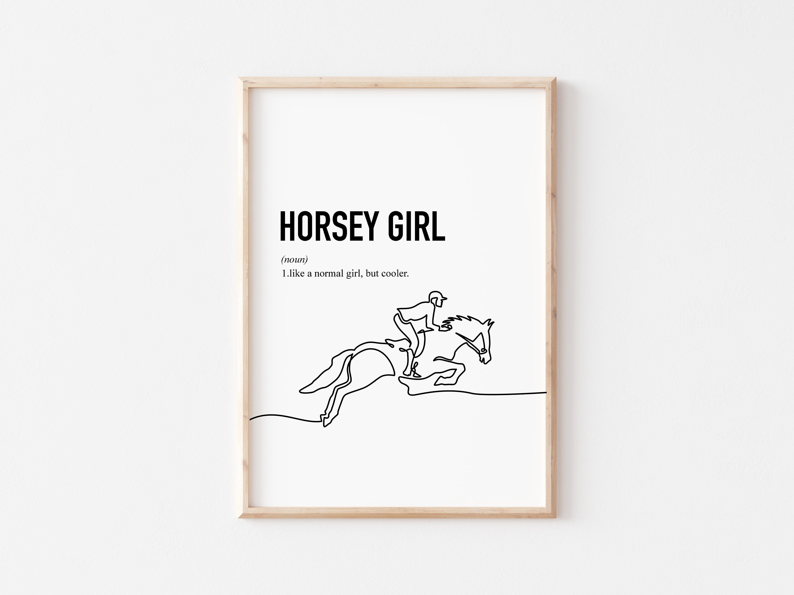 Horse Riding Print Horse Rider Poster Gifts, Horsey Girl Room Decor ...