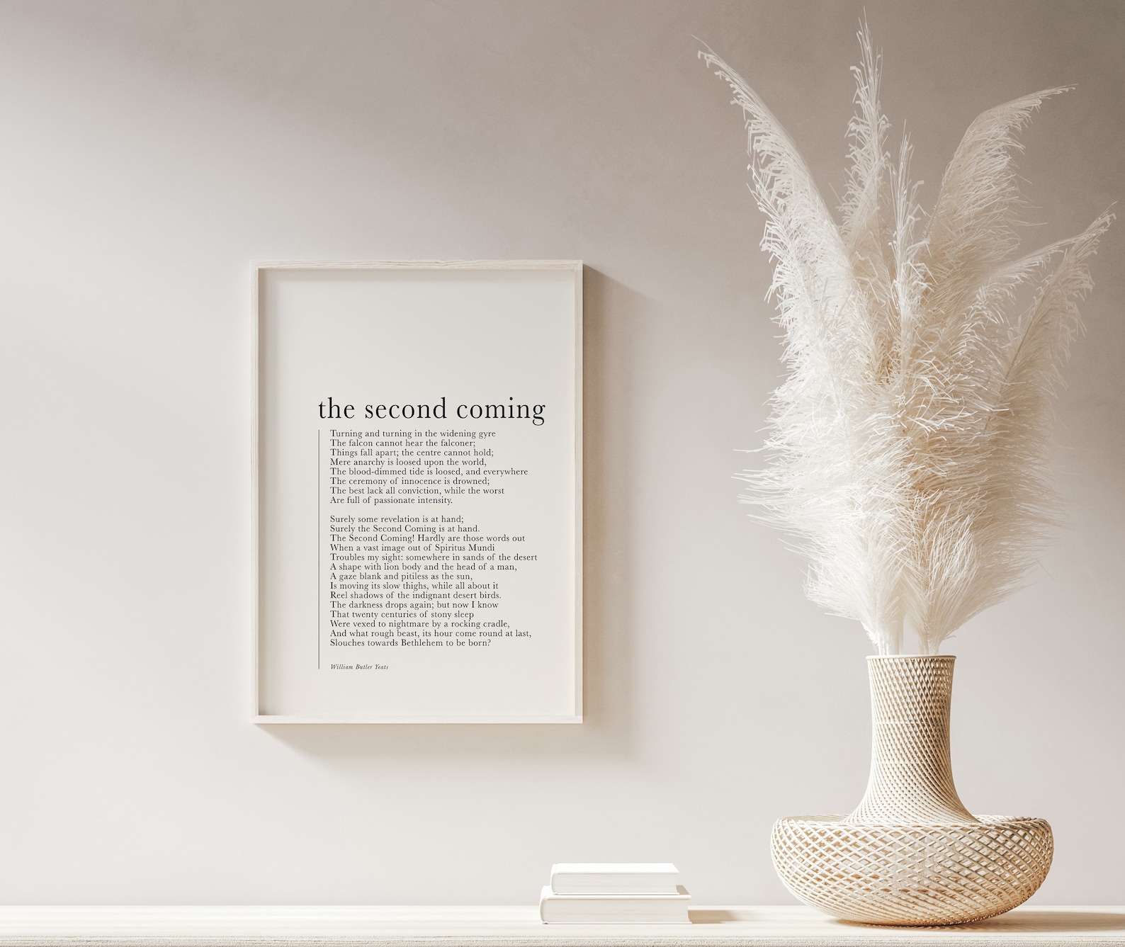 W.B. Yeats Print the Second Coming Poem Yeats Quote Yeats - Etsy