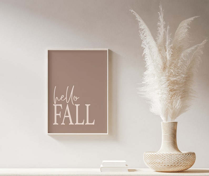 Hello Fall Printable Fall Decor Fall Wall Decor Autumn - Etsy