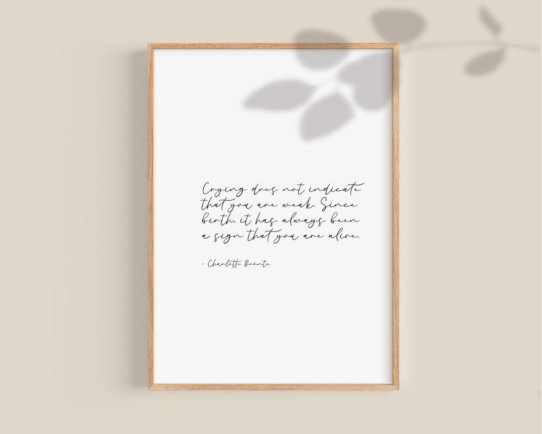Jane Eyre Quote Print, Charlotte Brönte Literary Wall Art (digital ...