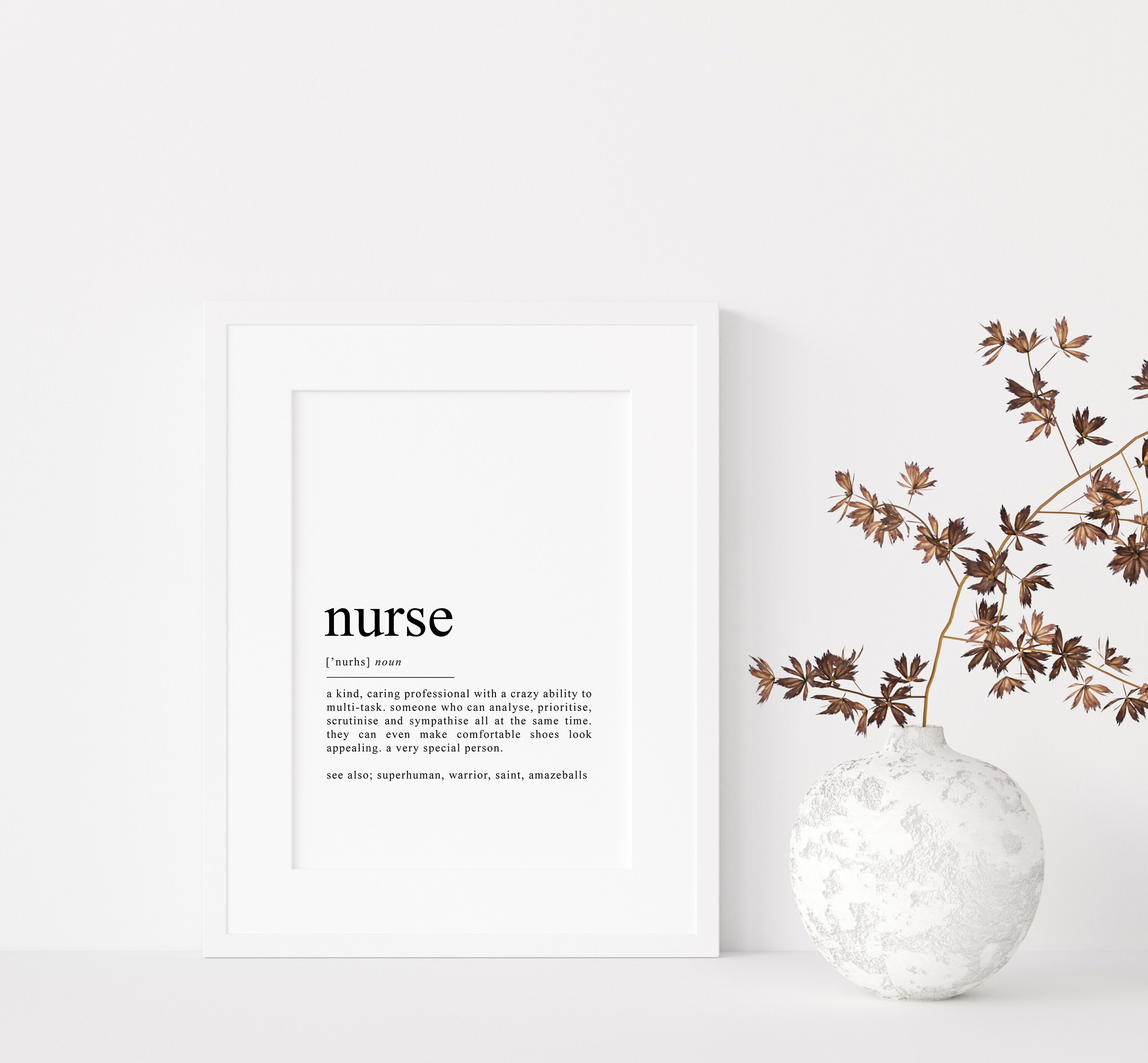 Nurse Definition Print Nurse Poster Nurse Gift Nurse - Etsy Ireland