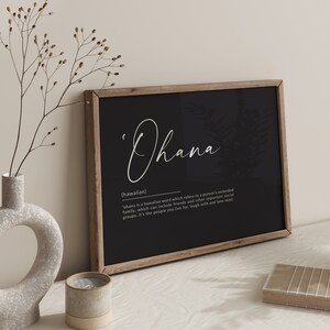 Ohana Means Family Print, Ohana Definition Poster, Hawaiian Poster ...