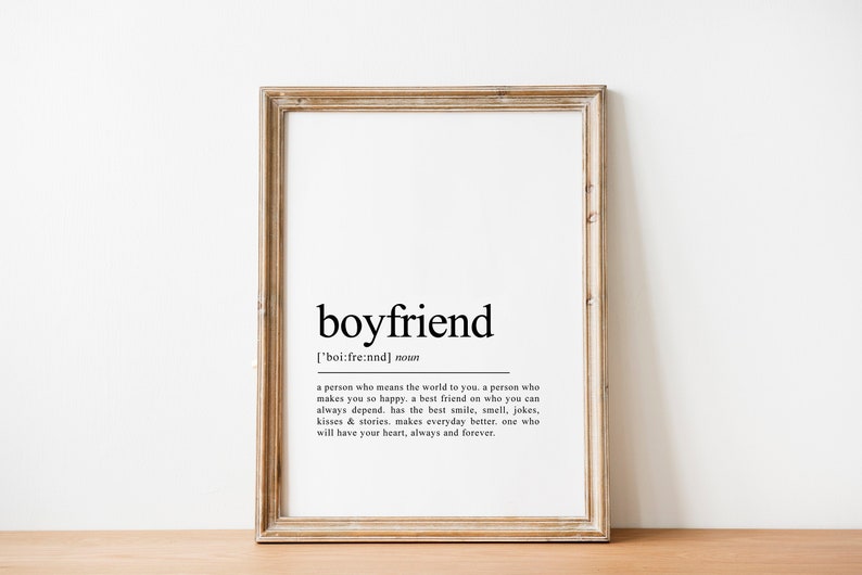 Boyfriend Definition Print: Minimalist Wall Art (digital Download) - Etsy