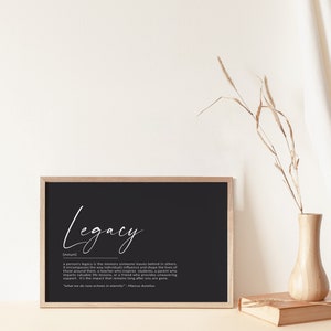 Legacy Definition Poster, Difference Maker Gift for Teacher Coach ...