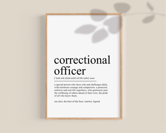Correctional Officer Gifts Correctional Officer Definition - Etsy