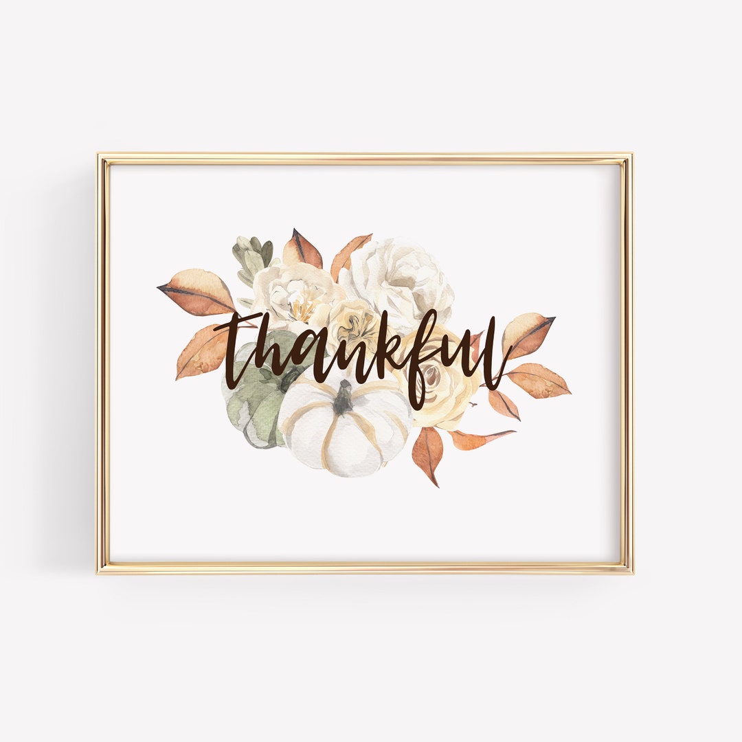 Thanksgiving Printable, Thanksgiving Wall Art, Thanks Giving Prints ...