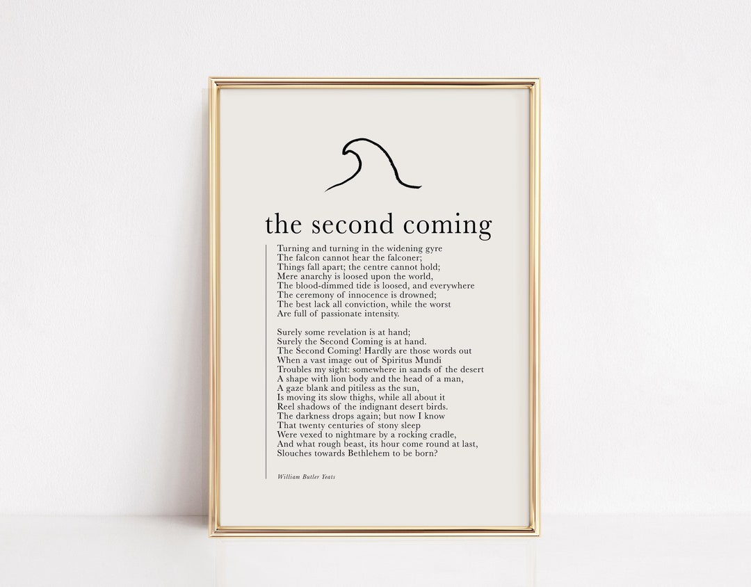 W.B. Yeats Print, the Second Coming Poem, Yeats Quote, Yeats Gift, Gift ...