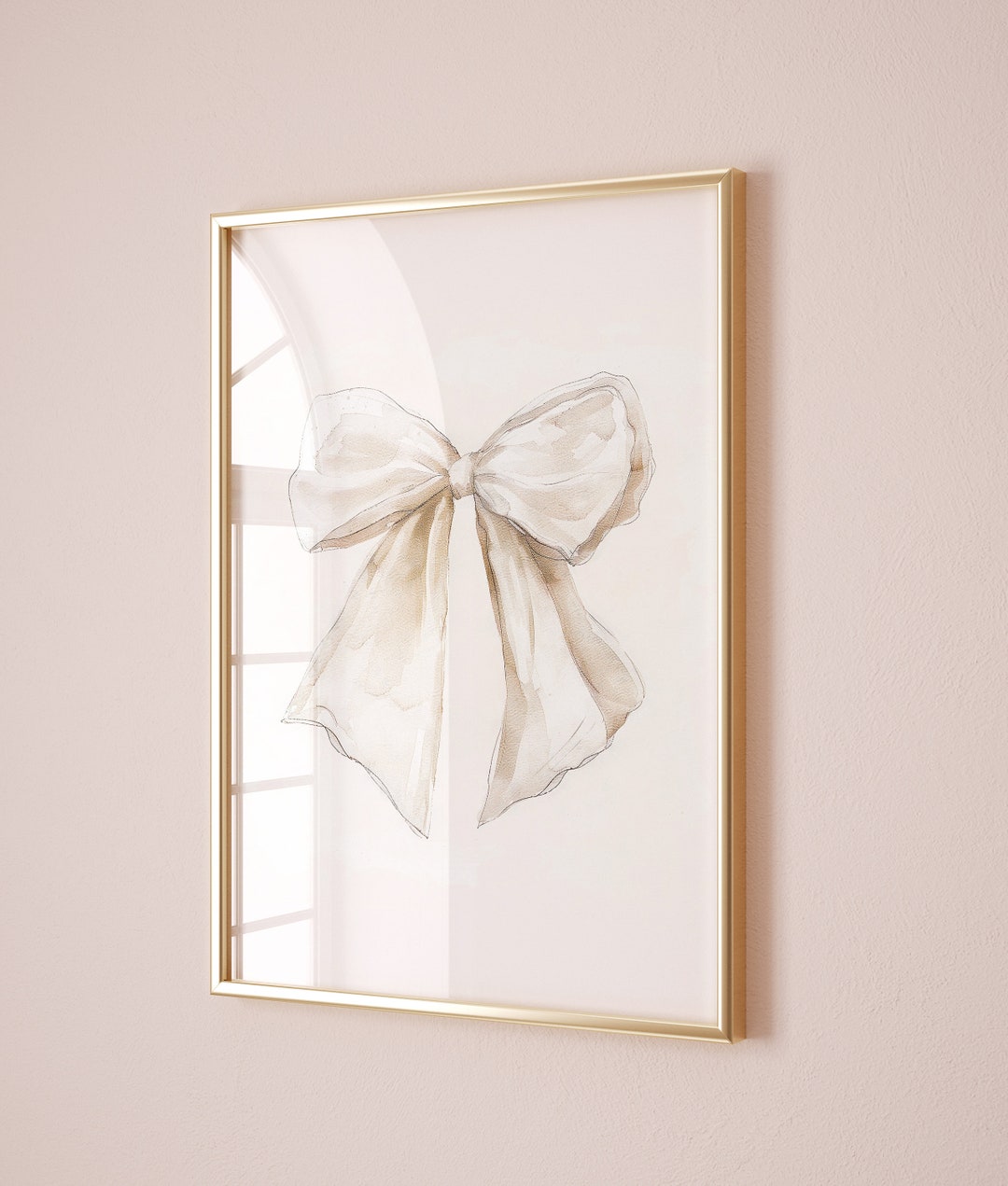 Cream Bow Nursery Print Grandmillenial Coquette Aesthetic Poster Trendy ...