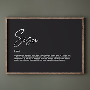 Sisu Definition Print, Sisu Poster, Sisu Wall Art, Finnish Decor ...