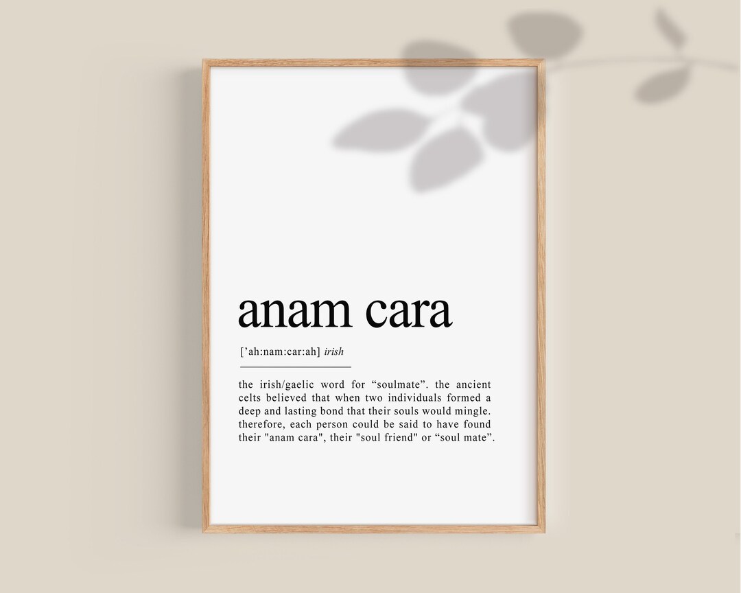 Irish Print, ANAM CARA Gaeilge Definition, Mo Anam Cara Print, Irish ...